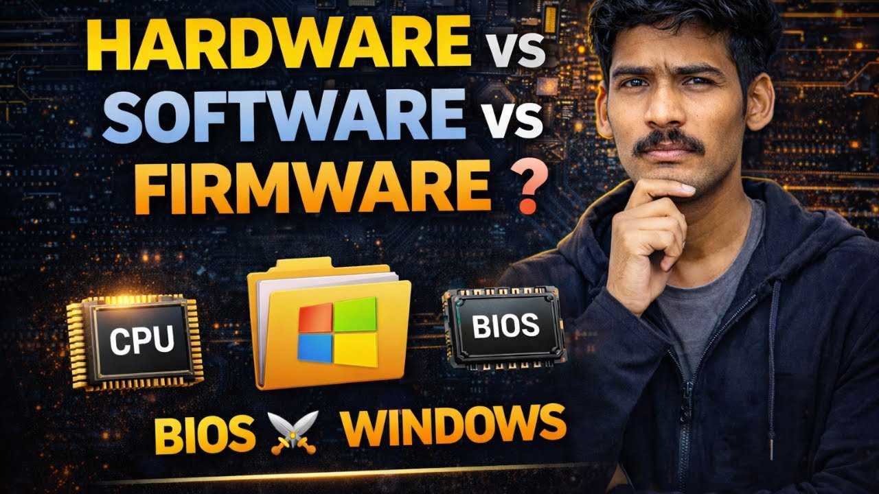 Hardware vs Software vs Firmware Explained from ZERO | BIOS vs Windows ...