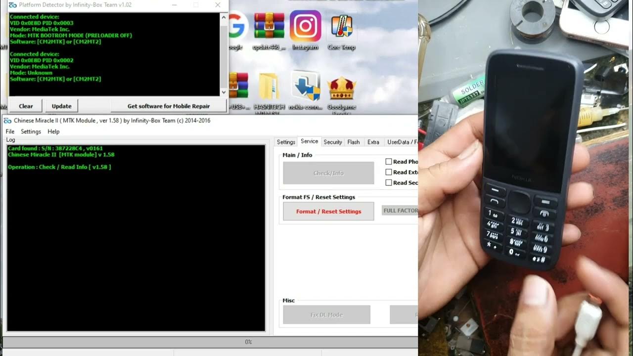 Nokia 225 4G TA 1279 (MTK) factoey reset done - YouTube