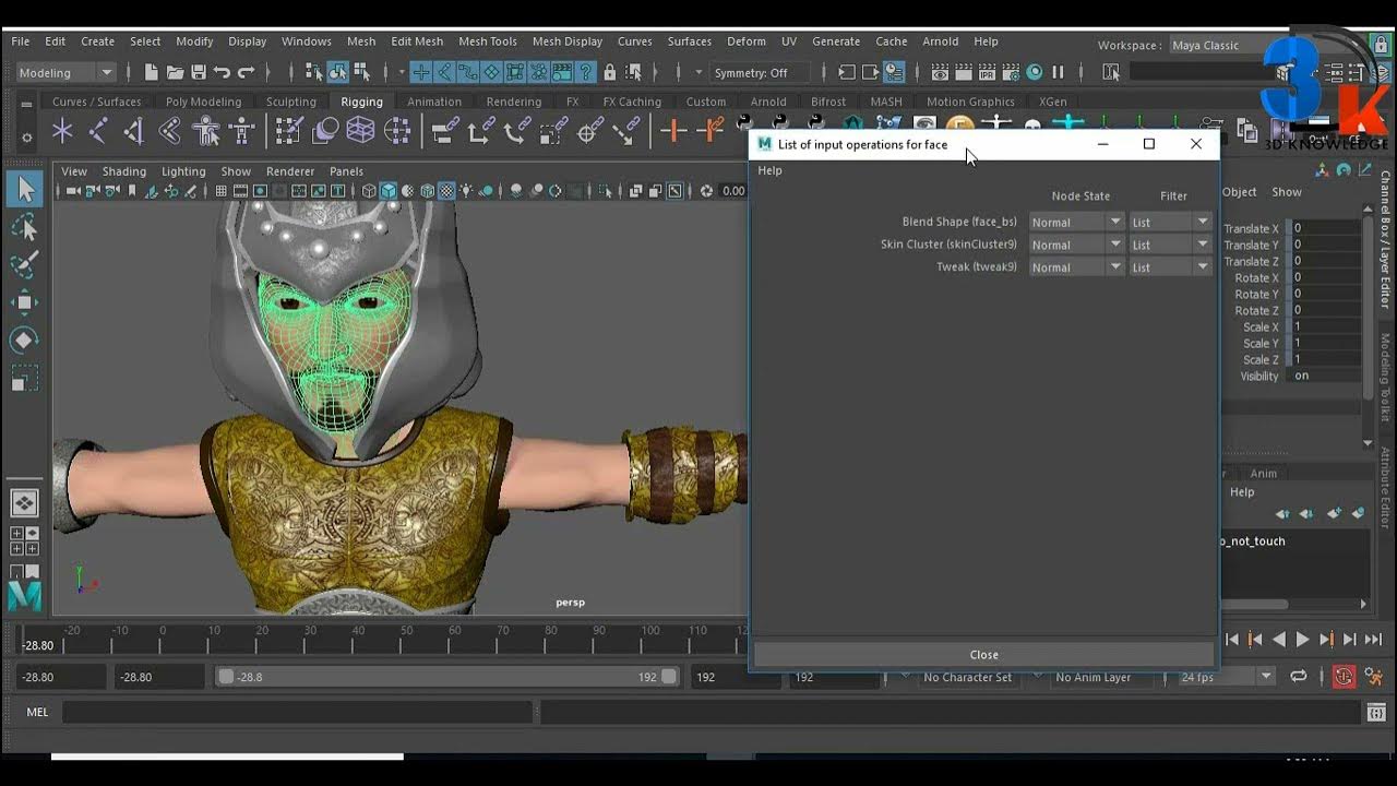 Maya Skin Input Node Order | What is Input Node Order In Rigging | Blend Shape Input Node Order ...