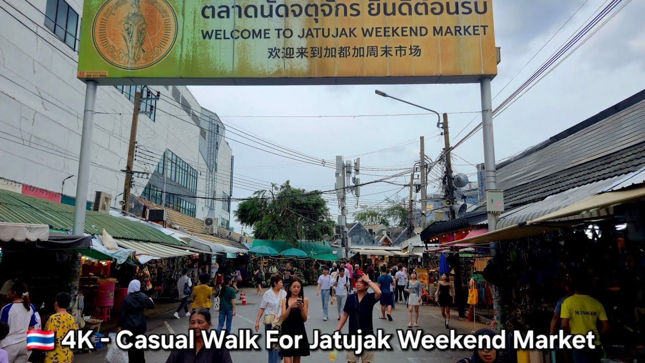 🇹🇭 4K - Casual Walk For Jatujak Weekend Market - YouTube