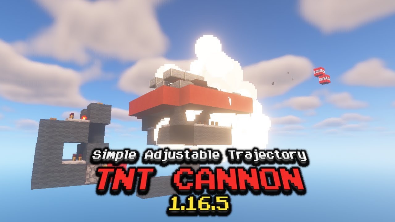 TNT Cannon Tutorial - Simple Adjustable Arc Cannon - YouTube