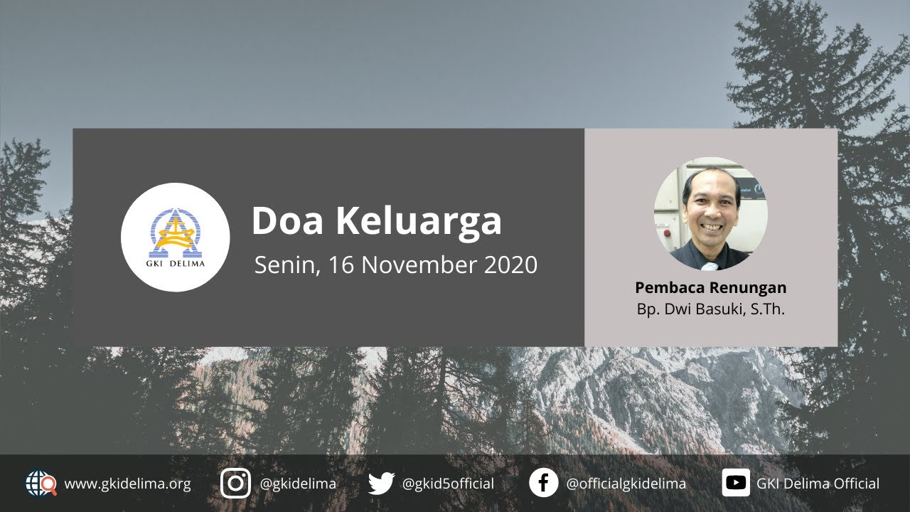 Ibadah Doa Keluarga | Senin, 15 November 2020 | Pahlawan Iman: Daud ...