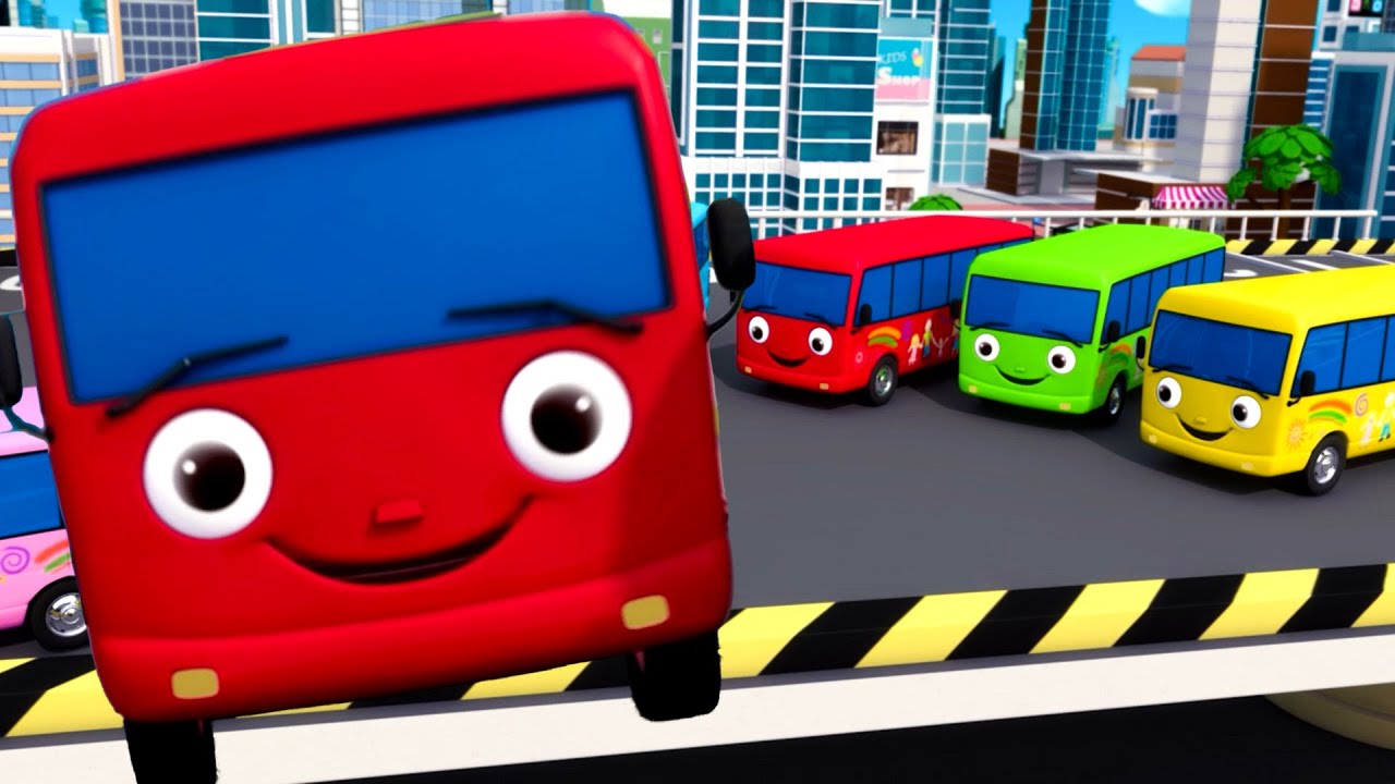 Learn to Count 10 Little Buses | KARAOKE! | Sing Along With Me! | Kids ...