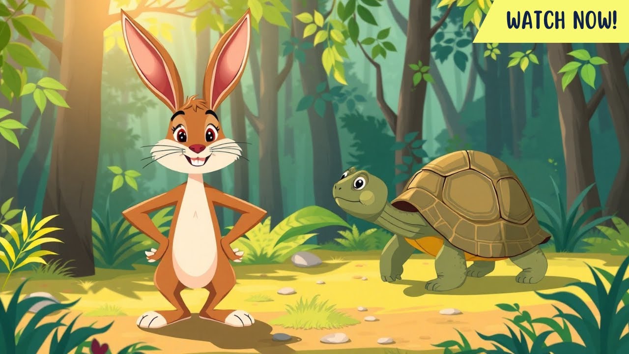 The Tortoise and the Hares Race Bedtime Stories for kids - YouTube