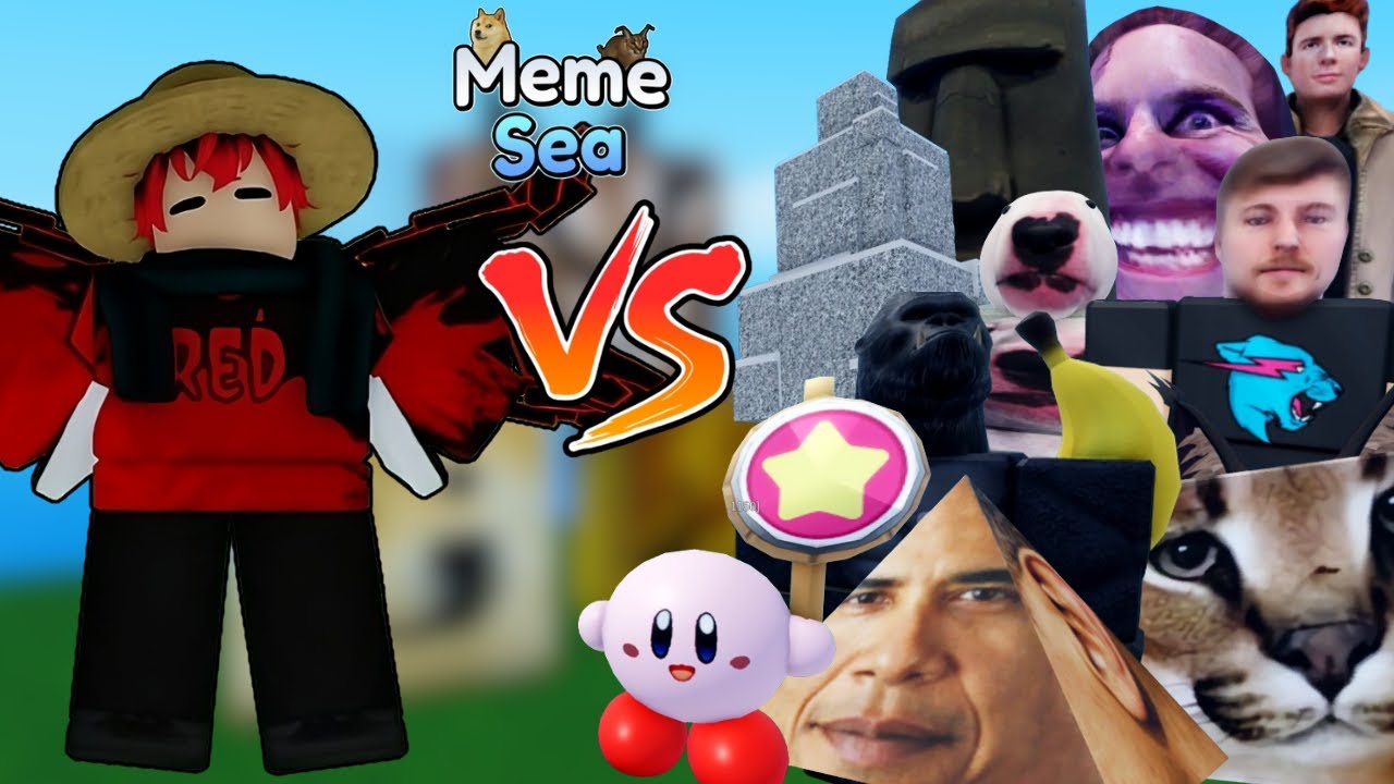 Red VS Todos Os Boss Do Meme Sea - YouTube