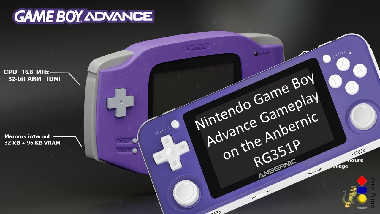 Overview of the Nintendo Game Boy Advance (GBA) on the Anbernic RG351P ...