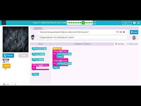 Lesson 3 Collecting Treasure with Laurel - Complete Solution of Lesson 3