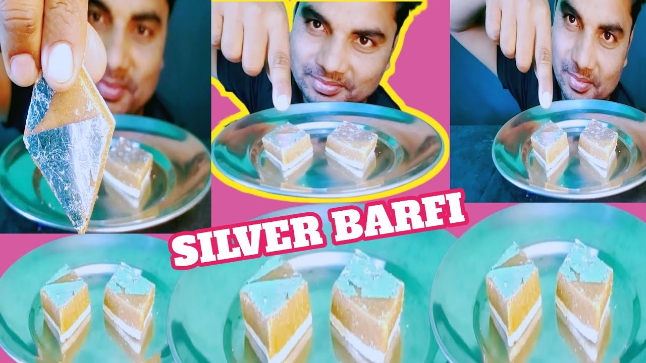 SILVER BARFI EATING ASMR. @MaddyEats - YouTube