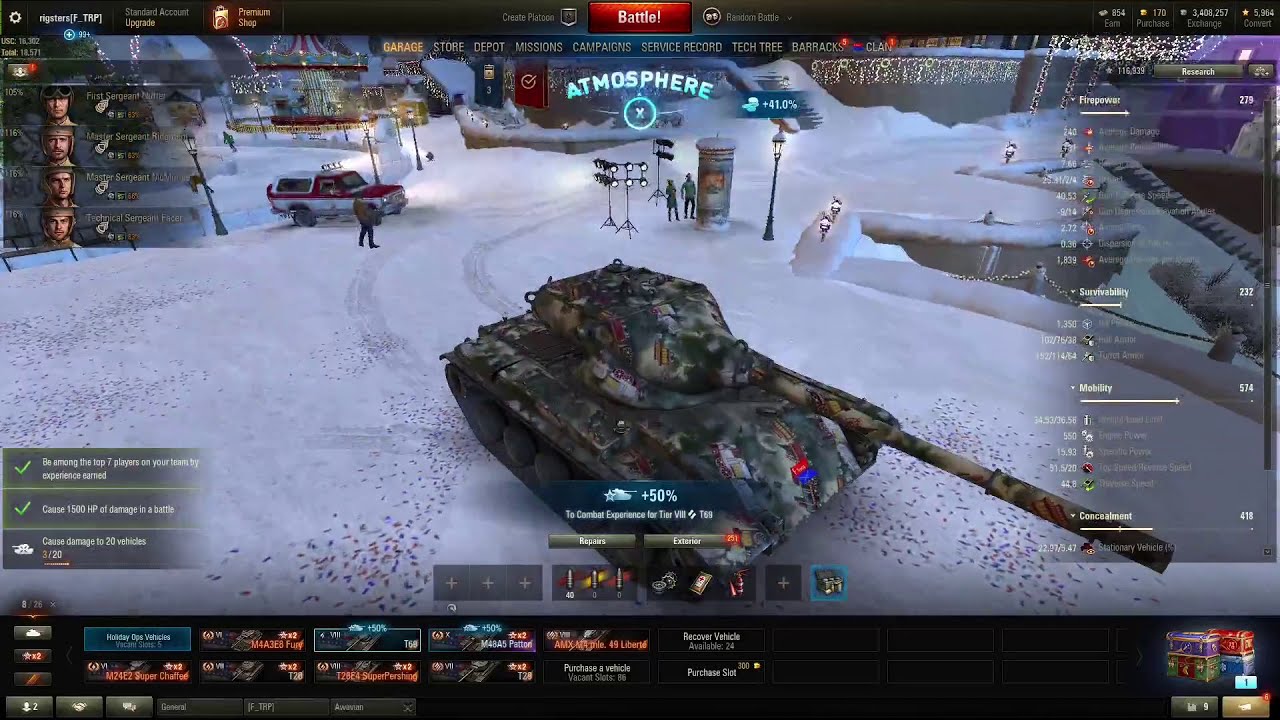 Rigsters Journey World of Tanks US Medium T69 Tier 8 - YouTube