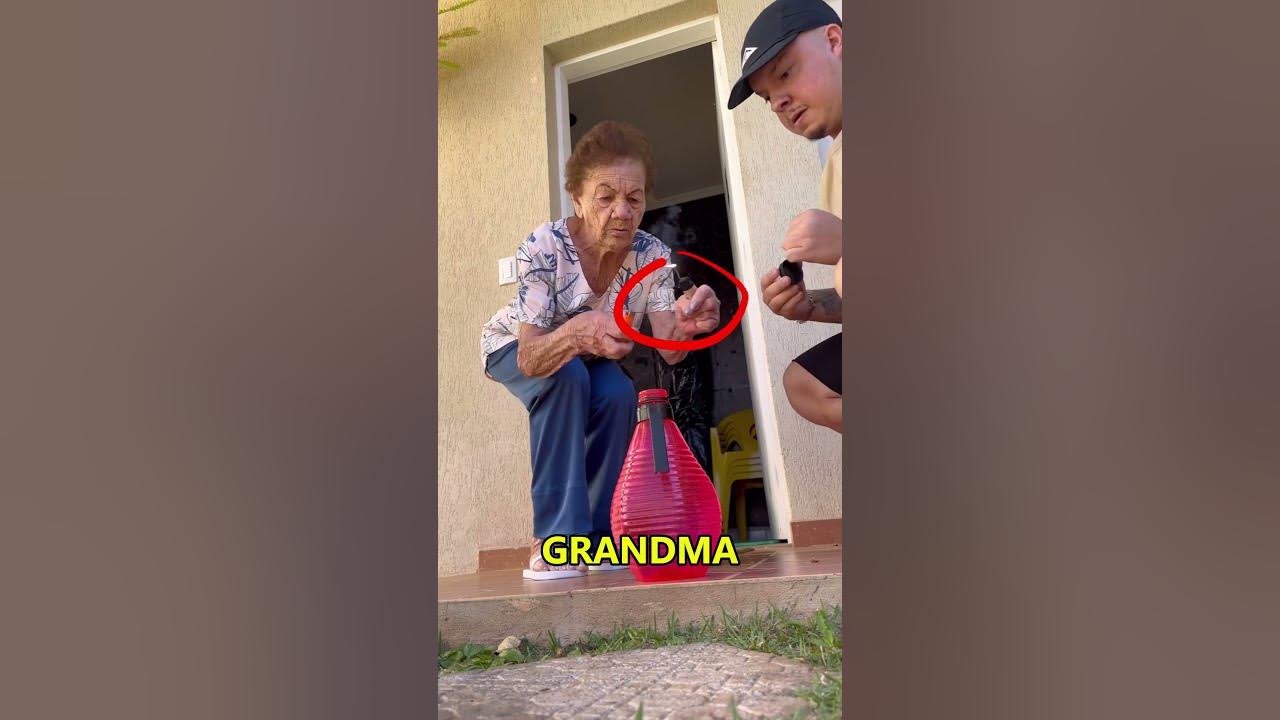 Grandma's Hilarious Firecracker Prank on Her Son! 😂💥 #shorts - YouTube