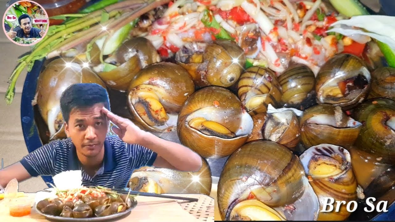 Amazing Eating Steamed Snails - YouTube
