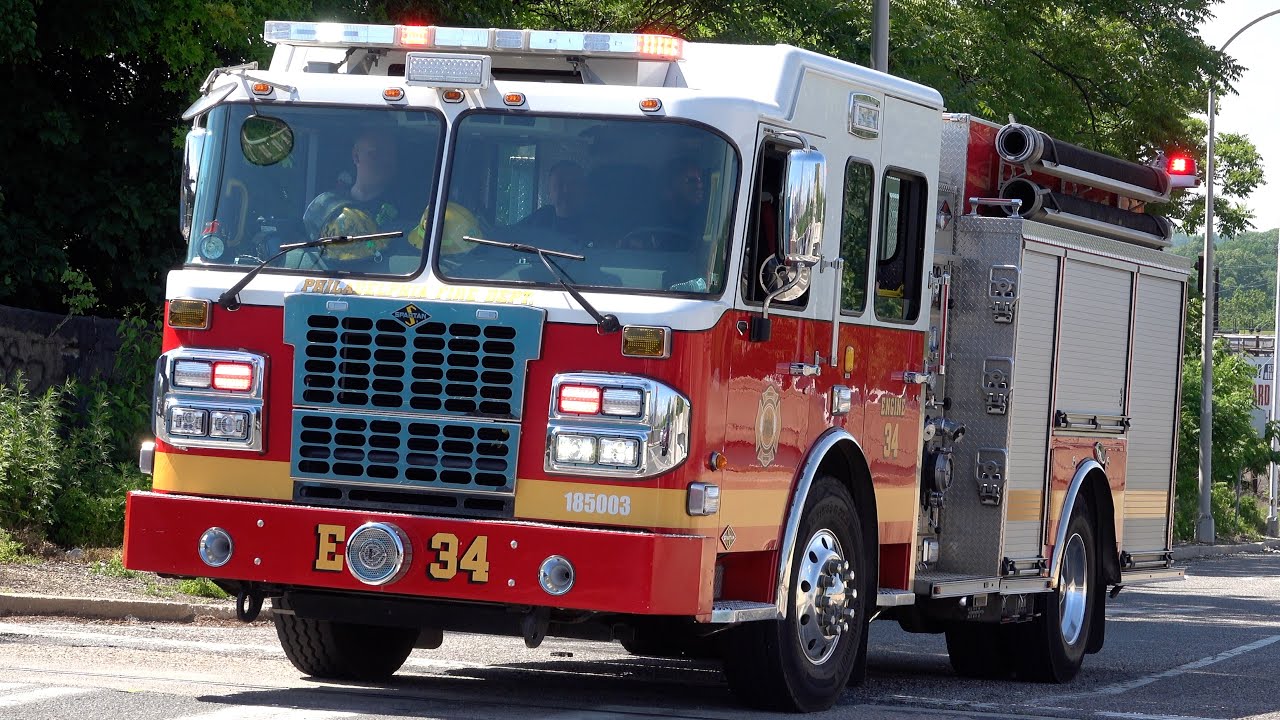 Philadelphia Fire Department Engine 34 Responding - YouTube