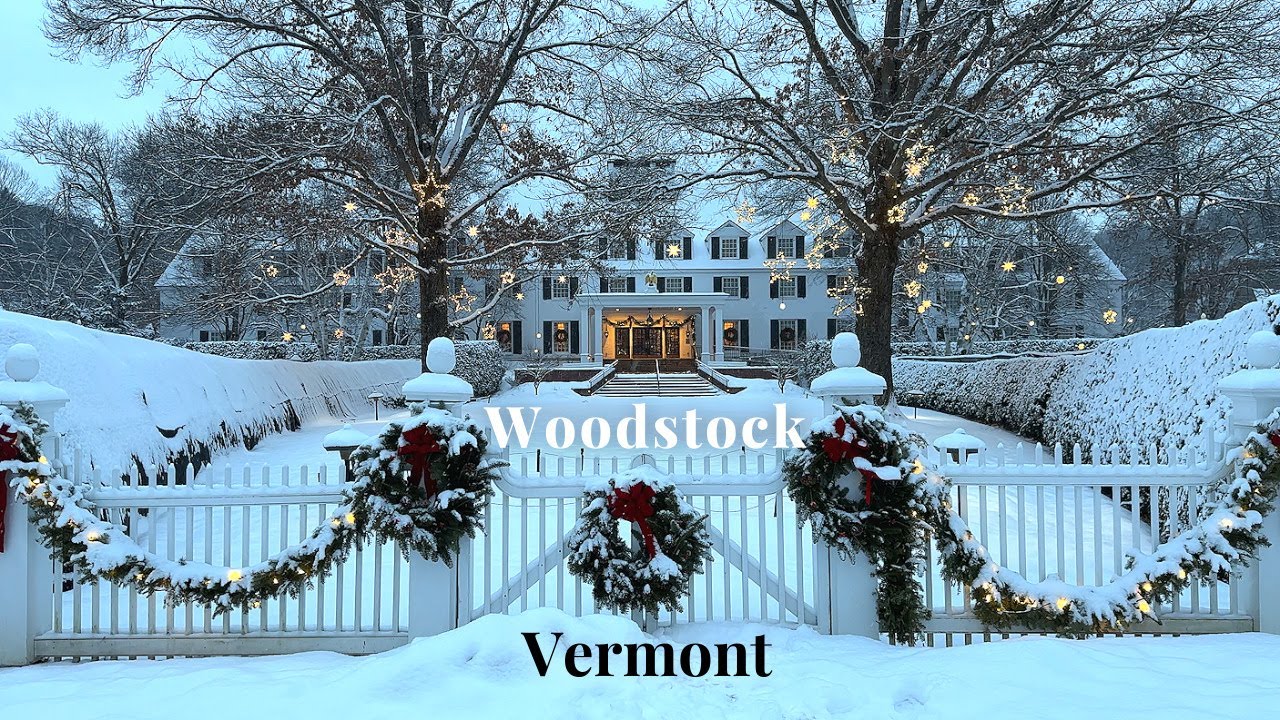 [4K] 🇺🇸 Beautiful Snowy Scenery in America's Prettiest Town ️☃️🏡 ...