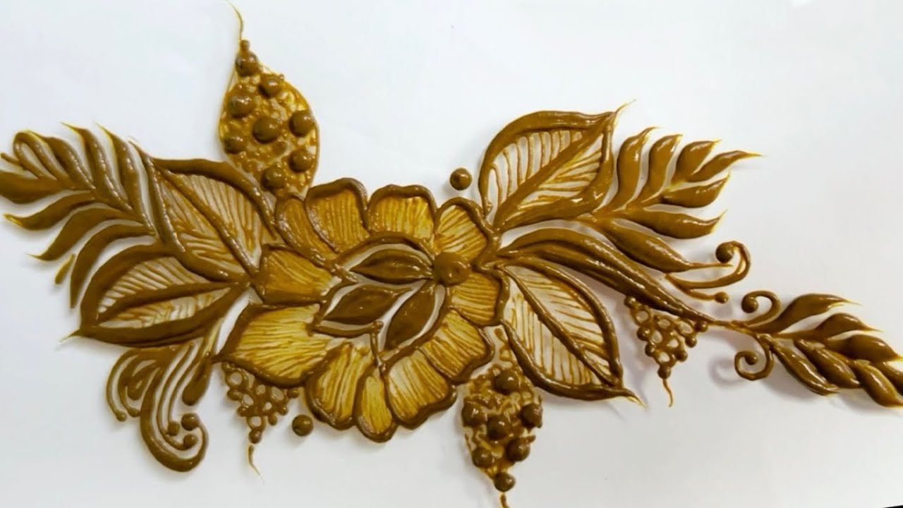 Easy Mehndi design learn | Dubai style | Flower pattern | Step by step ...