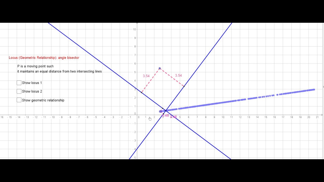 Locus 5 Angle bisector - YouTube