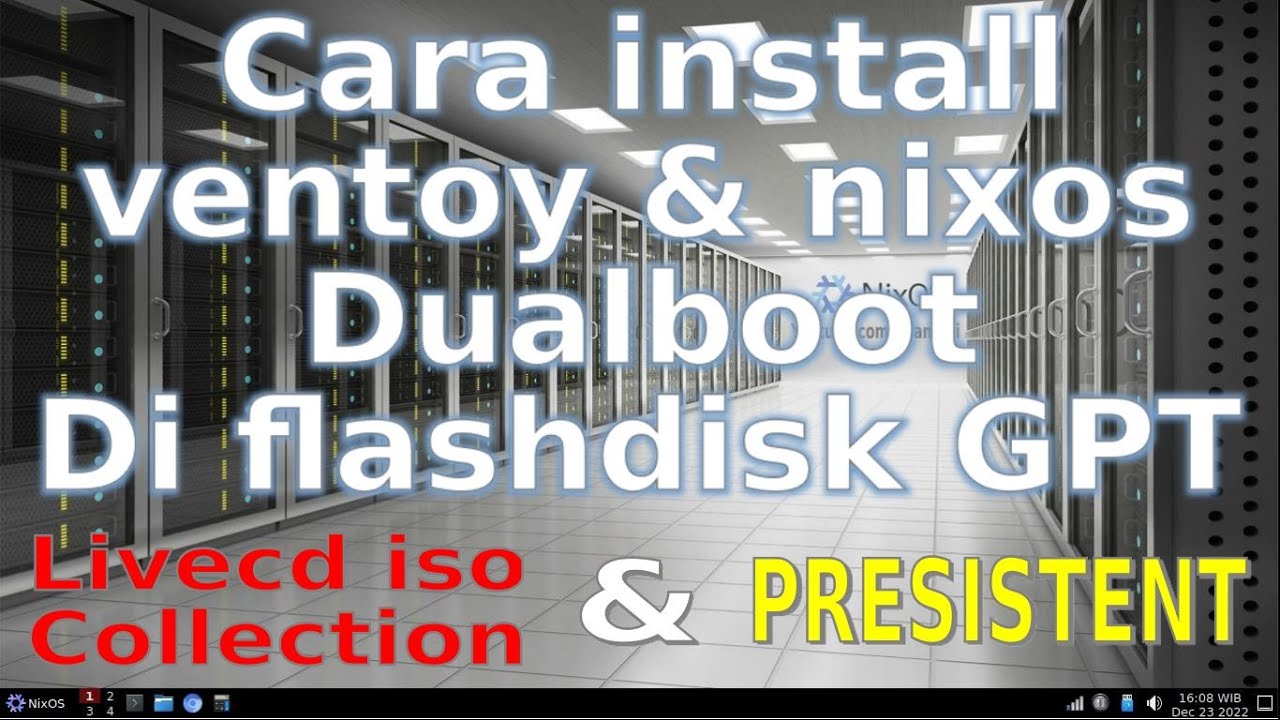 cara install ventoy di flashdisk usbdrive partition table GPT dualboot ...