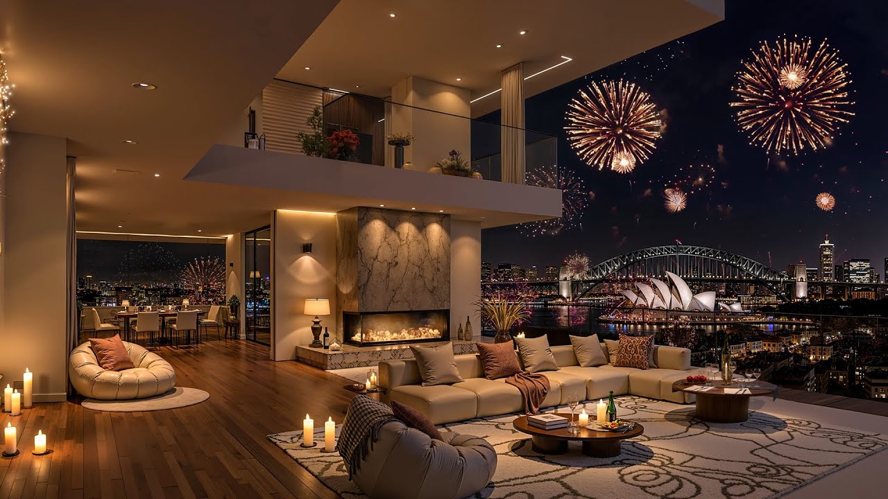Sydney New Year’s Eve 2026 🌆 Cozy Apartment Ambience with Smooth Jazz ...