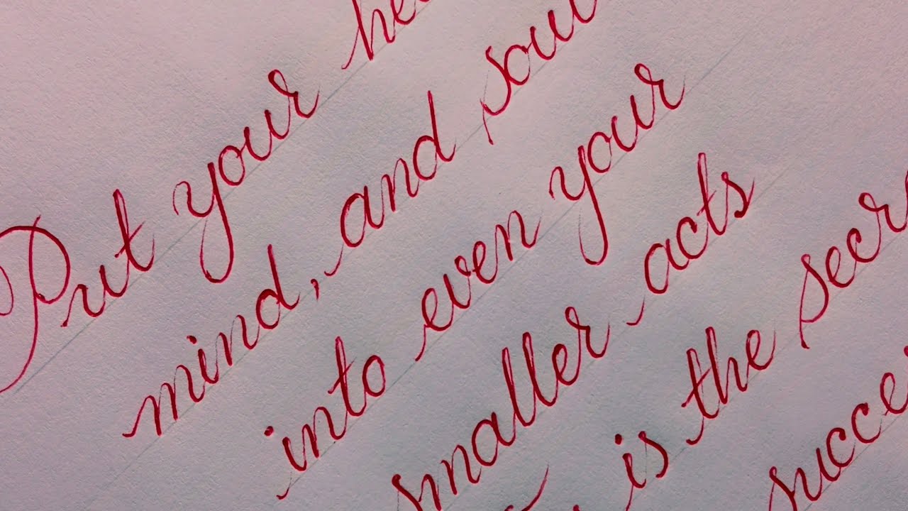 English neat and clean handwriting |English handwriting for beginners ...