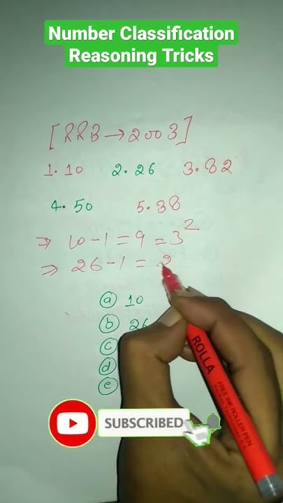 Classification Type-2nd | Number Classification reasoning tricks |#shorts - YouTube