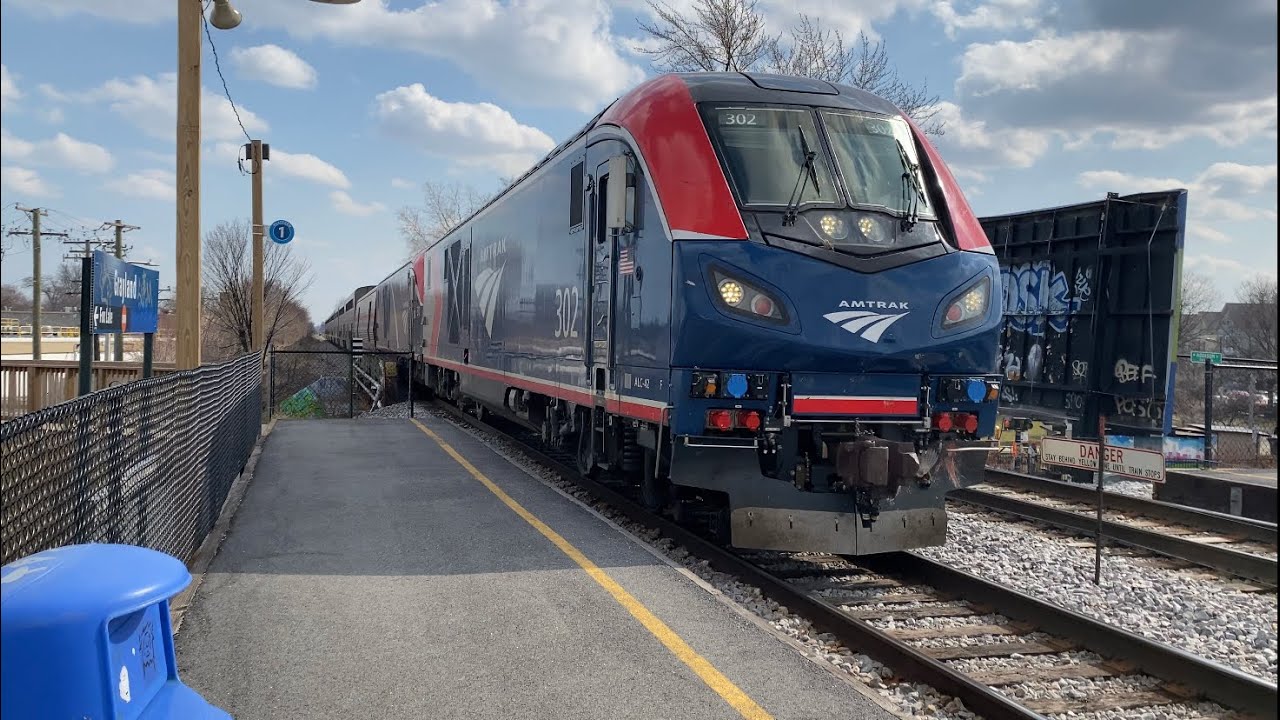 Amtrak ALC-42 duo leads Amtrak 7 through Grayland 3/28/23 - YouTube