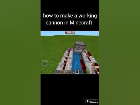 how to make a working cannon in Minecraft #minecraft #minecraf - YouTube