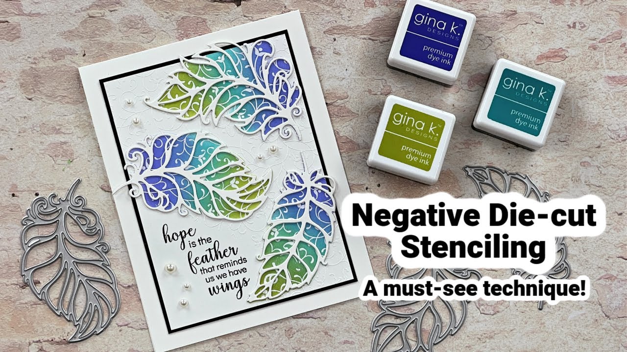 Negative Die-cut Stenciling - A must-see technique! - YouTube
