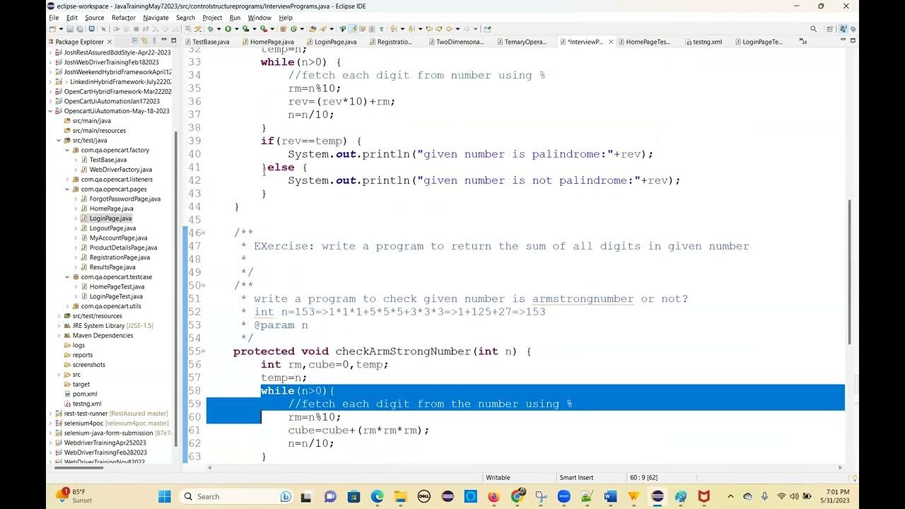 corejava javaprograms may 31 2023 - YouTube