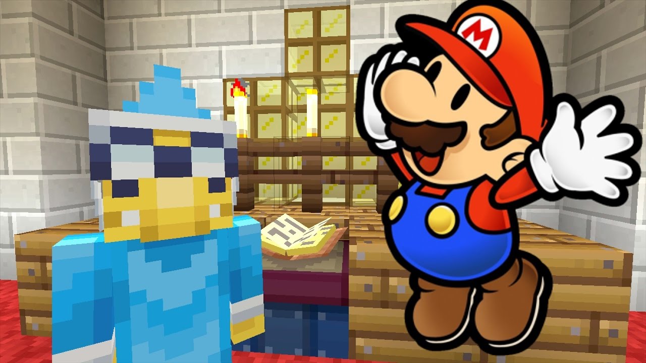 Minecraft Wii U - Super Mario Series - Paper Mario at Bowsers Castle ...