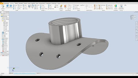 Autodesk inventor 2024 Advanced tutorial Exercise 9 Curved circular plate - YouTube