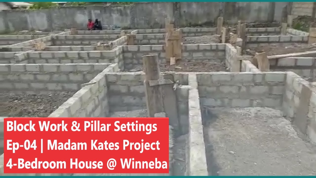 Building in Ghana | Ep-04 | Madam Kates Project | Footing Block ...