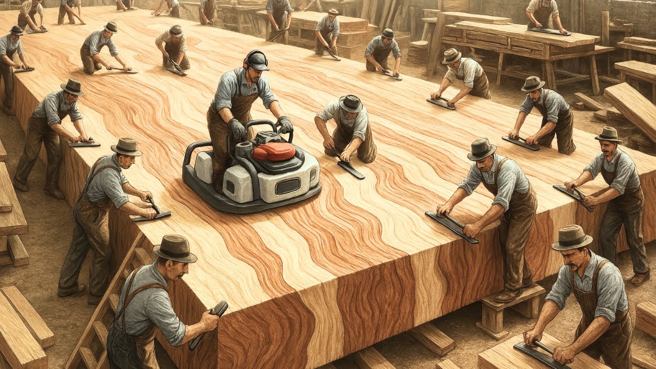 Giant Tree: Woodworking factory, produces huge wooden tables, the most ...