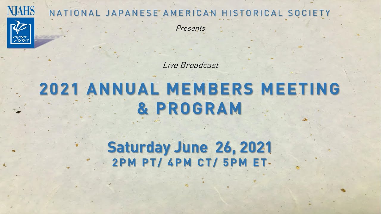 NJAHS Annual Members Meeting 2021 - YouTube