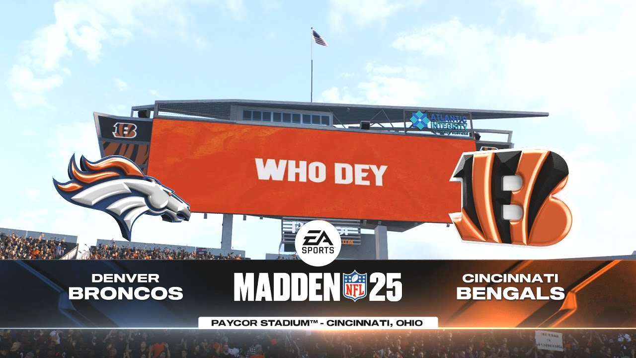 Madden NFL 25 - Denver Broncos Vs Cincinnati Bengals PS5 Week 17 (Quick ...