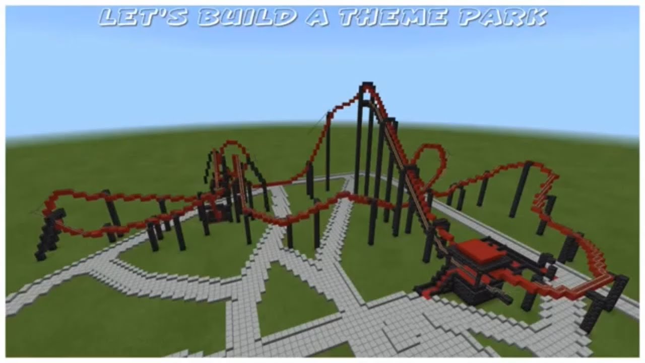 Let's Build A Minecraft Theme Park #4 | Our First Roller Coaster ...