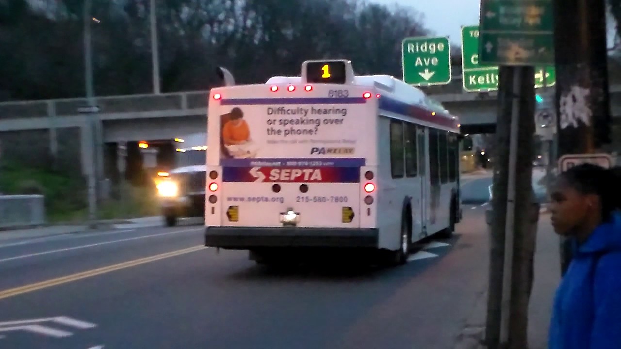 SEPTA BUS: HYBRID NEW FLYER DE41LF 8183 ON ROUTE: 1 - YouTube