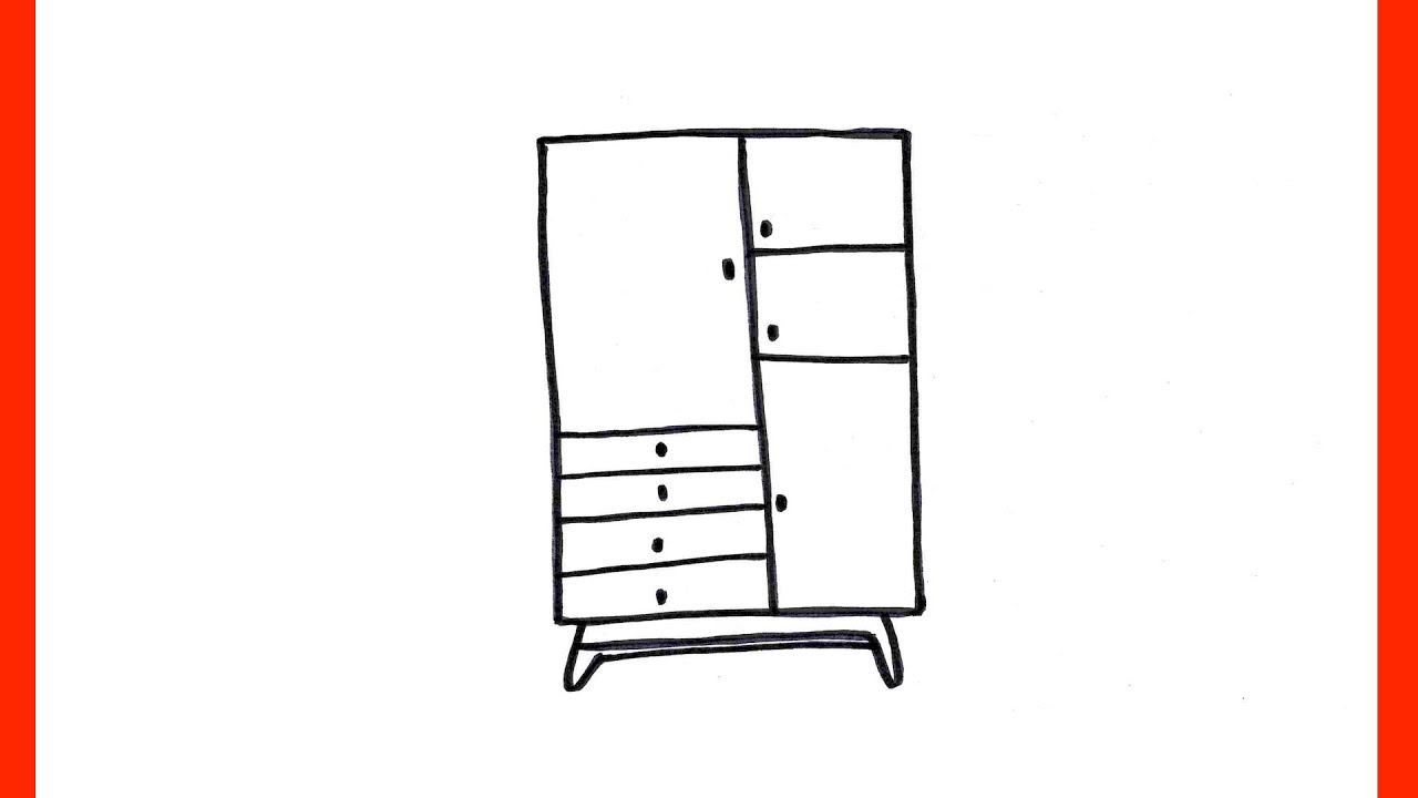 COMO DIBUJAR UN ARMARIO PASO A PASO - YouTube