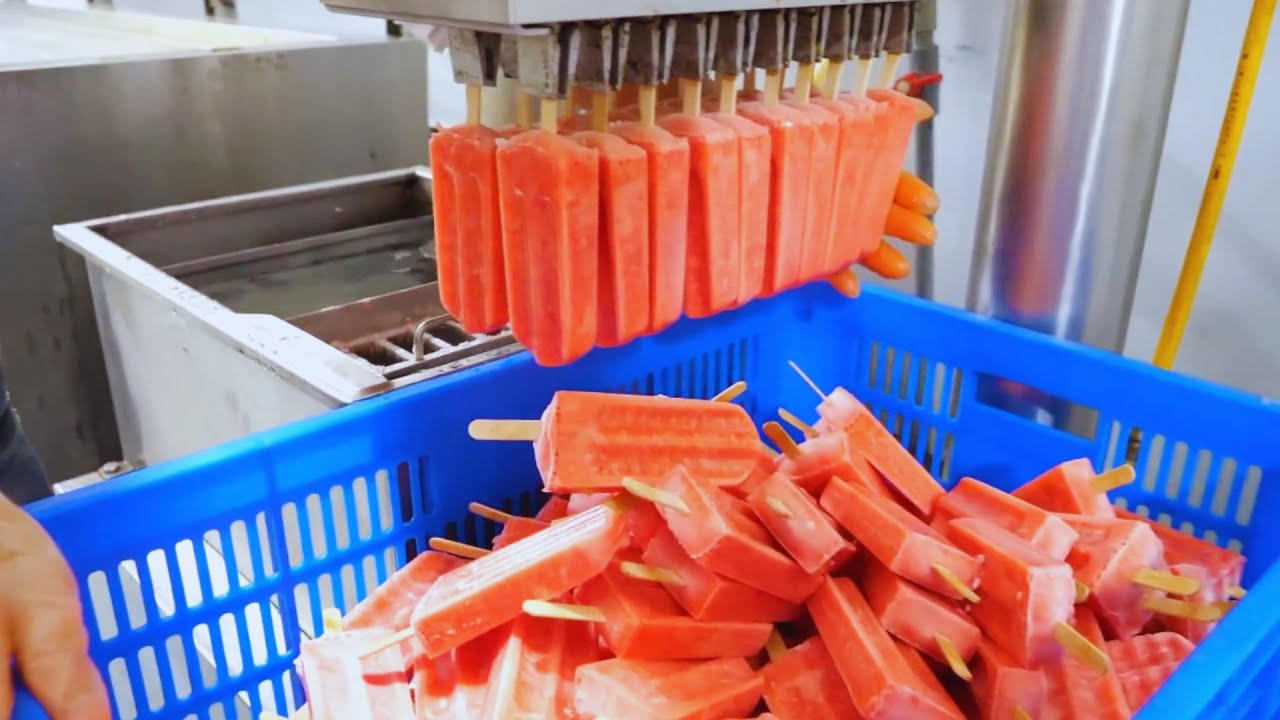 How is made Watermelon Popsicle in Factory? Amazing Taiwanese Food ...
