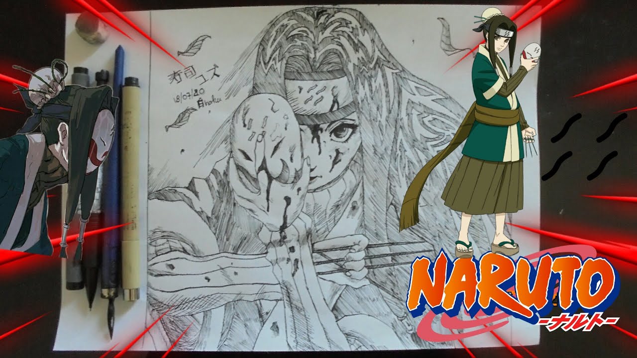 Naruto(ナルト) Haku drawing - YouTube