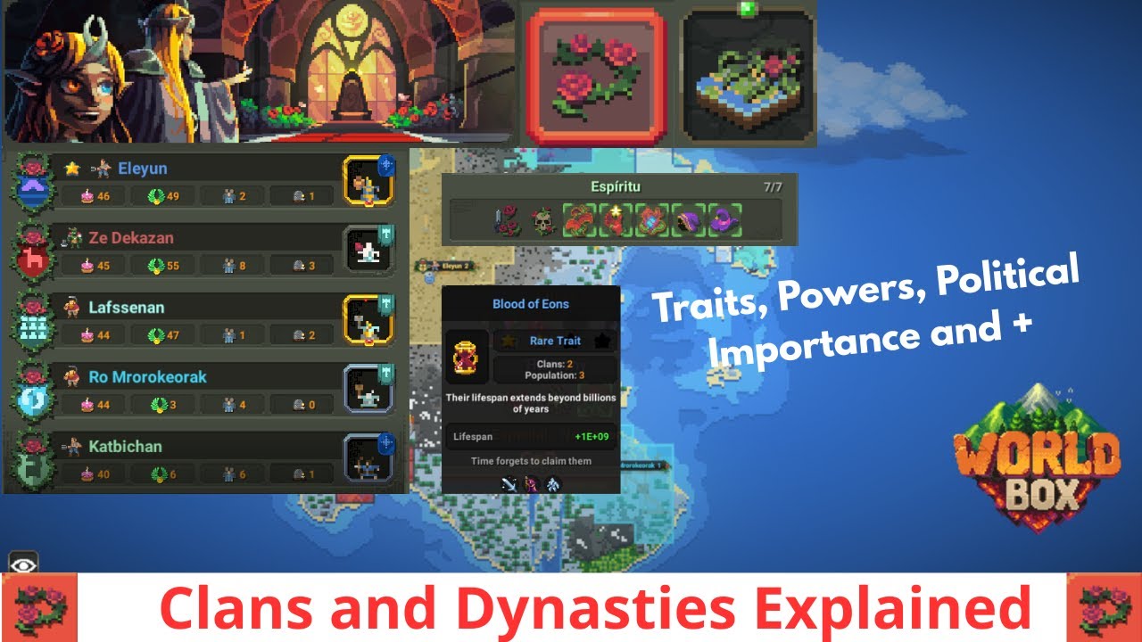 ⚔️ Clans and Dynasties in WorldBox 0.50 — Traits, Powers, and More ...
