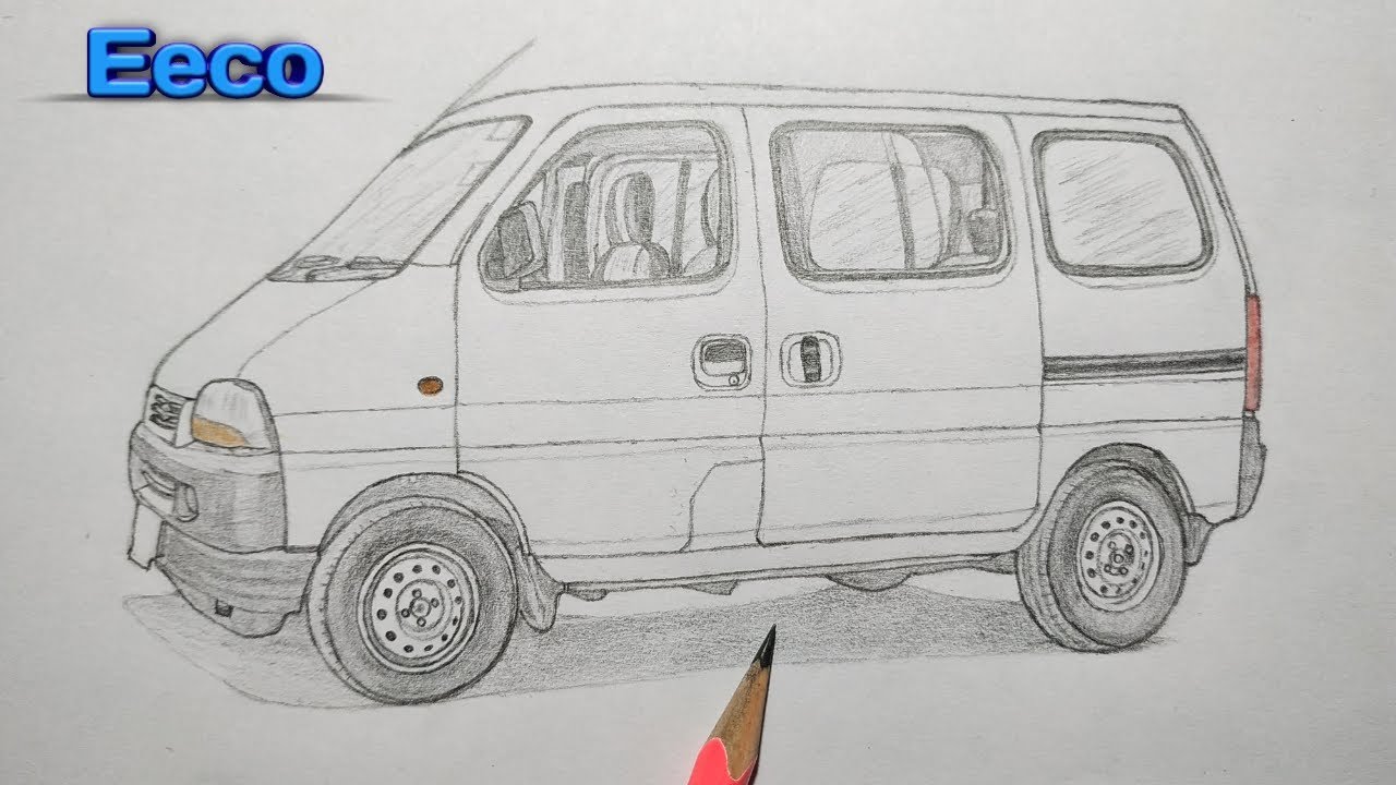 How To Draw Maruti Suzuki Eeco | Maruti Suzuki Eeco | Car Drawing ...
