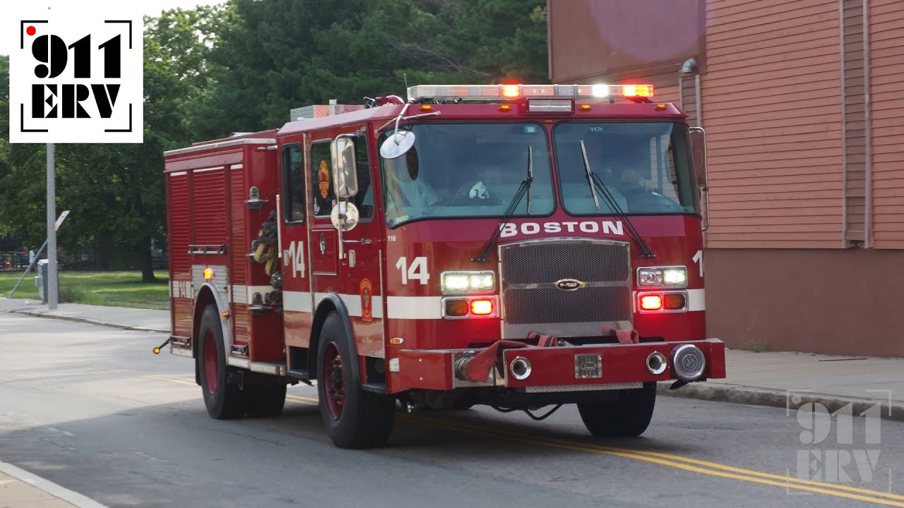 Boston Fire Truck Responding | Engine 14 - YouTube