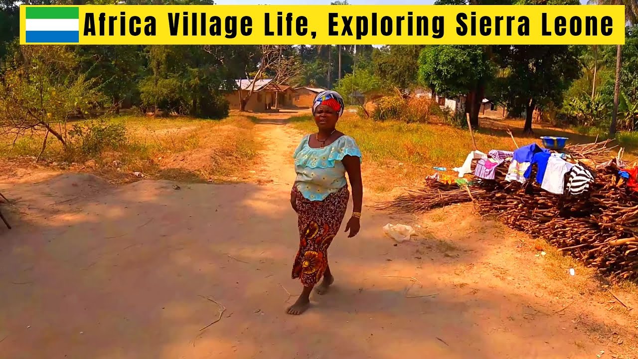 Africa Village Life, Walking Tour, Exploring Sierra Leone 🇸🇱 Village ...