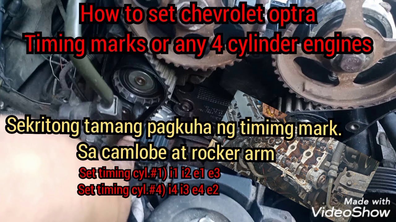 CHEVROLET OPTRA BASIC TECHNIQUE FOR ENGINE TIMING FOR 4 CYLINDER - YouTube
