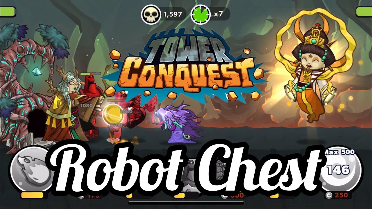 Robot Chest Opening in Tower Conquest - YouTube