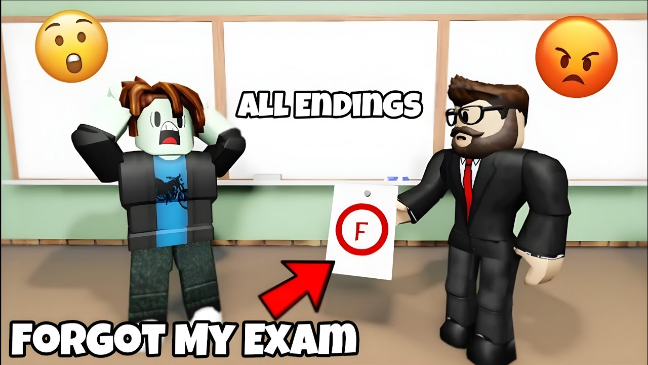 Roblox - Forgot My Exam Gameplay [Full Walkthrough & All Endings] - YouTube