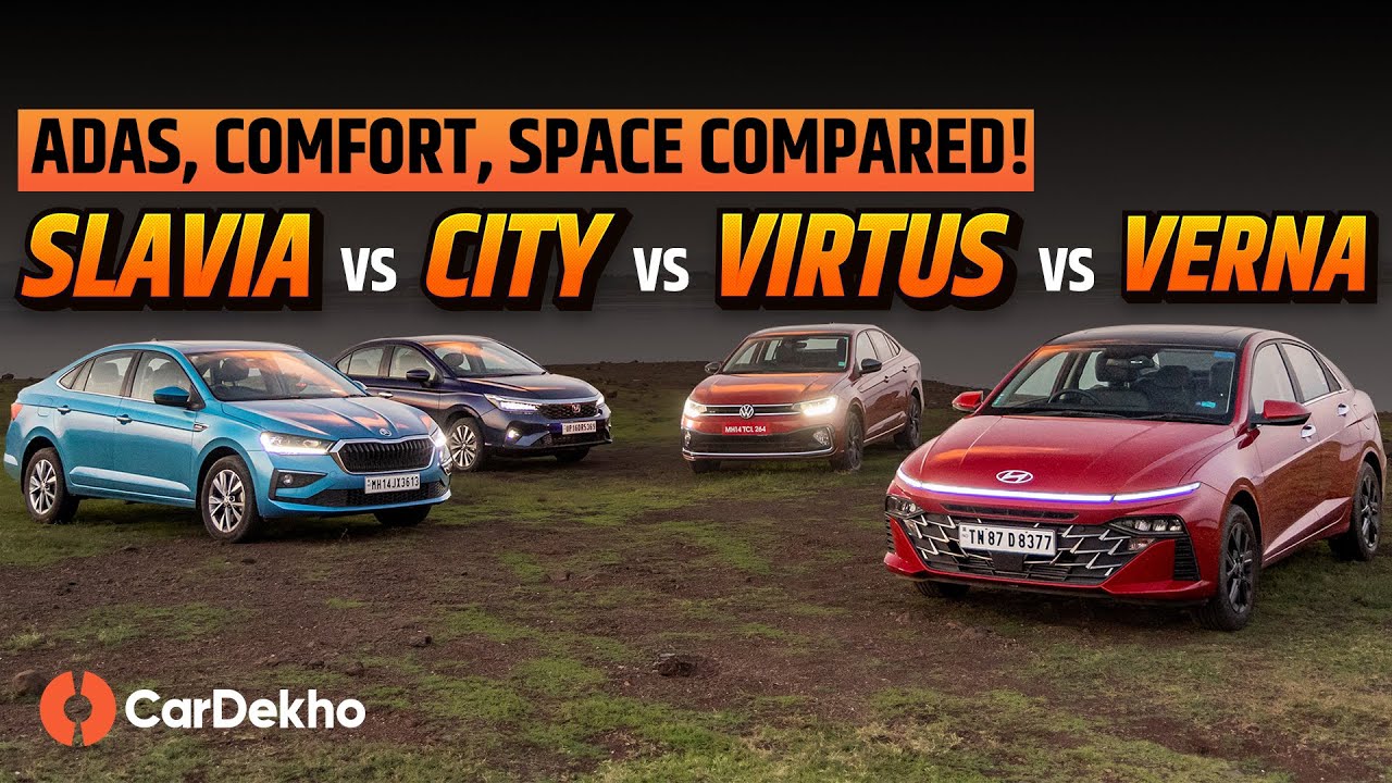 Hyundai Verna vs Honda City vs Skoda Slavia vs VW Virtus: Detailed ...