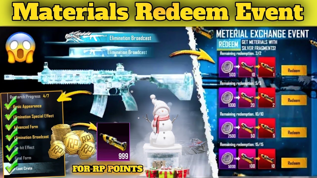 Materials For RP Points 🔥 | New Materials Redeem Event | Material ...