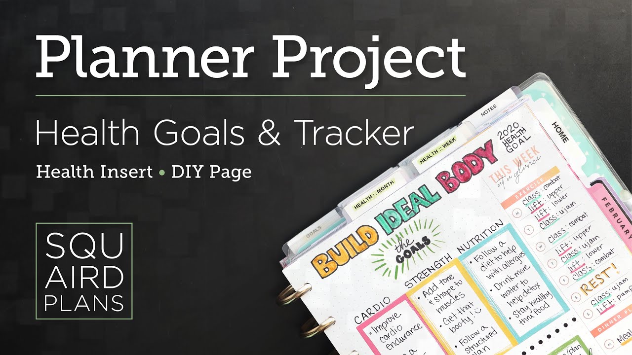 2020 Health Goals & Tracker :: Planner Insert :: DIY Page :: Squaird ...