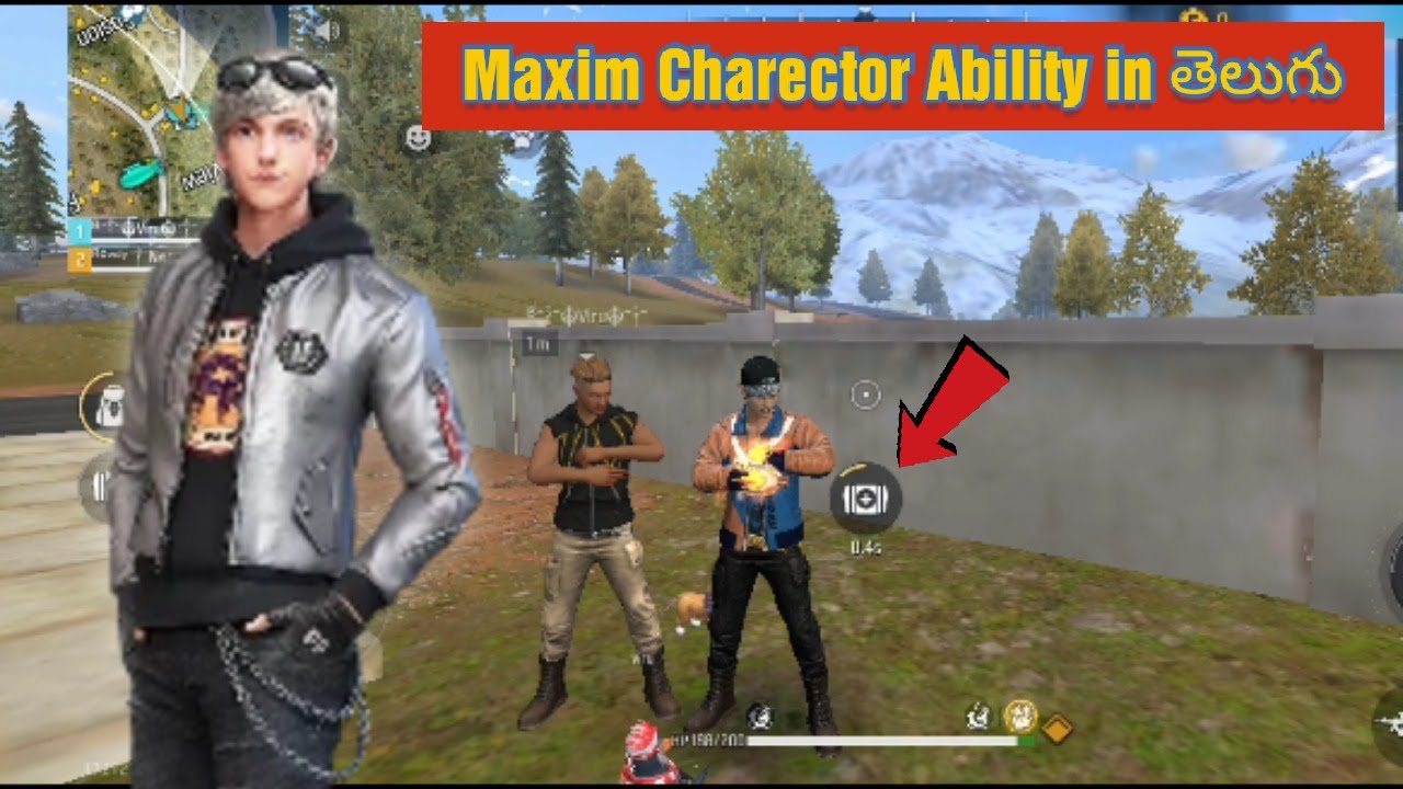 Maxim Charector Max Level Ability Test in Telugu | Free Fire Maxim ...