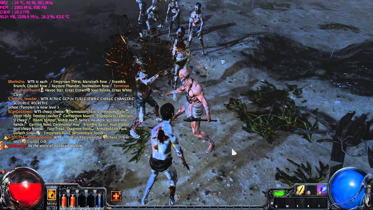 Path of Exile Online Gameplay Max Settings 1080p ASUS G750JW NVIDIA GTX ...